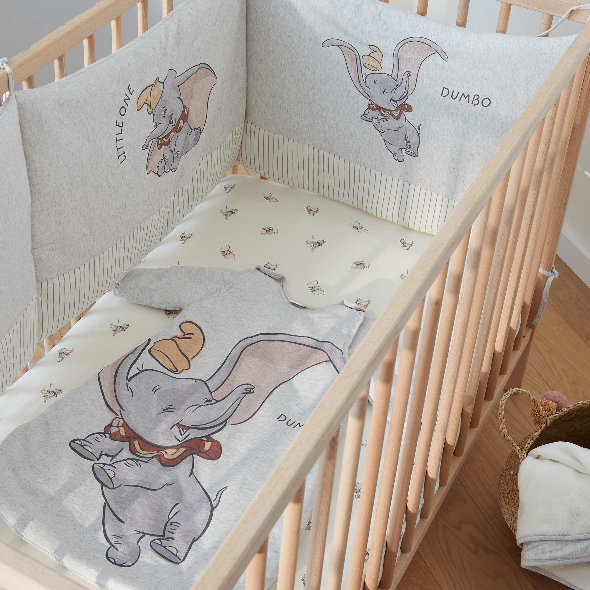 Lot De 2 Draps Housses 60 X 120 Cm Dumbo Bébé Fille Dumbo Kiabi