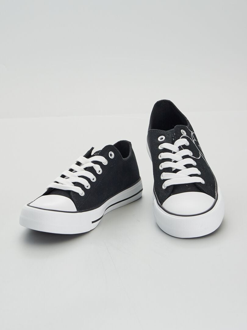 Baskets en toile 'Mickey Mouse' - Noir - Kiabi - 28.00€