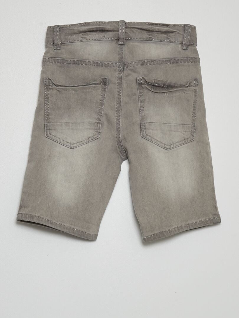 Bermuda en jean - Gris - Kiabi - 9.00€