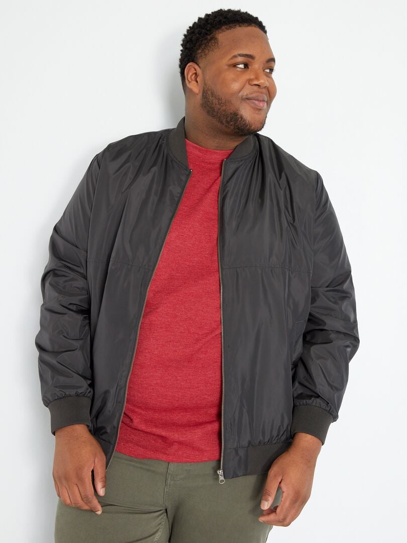 Blouson uni léger - noir - Kiabi - 30.00€