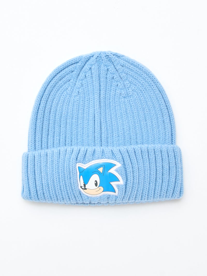 Bonnet 'Sonic' en maille - Bleu - Garçon - 8.00€ - Kiabi