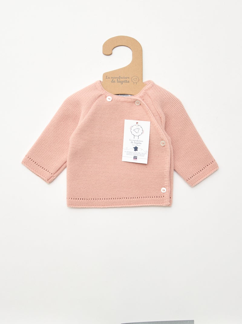 Brassière en tricot 'La manufacture de Layette' - Rose - Prématuré ...