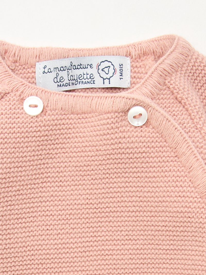 Brassière en tricot 'La manufacture de Layette' - Rose - Prématuré ...