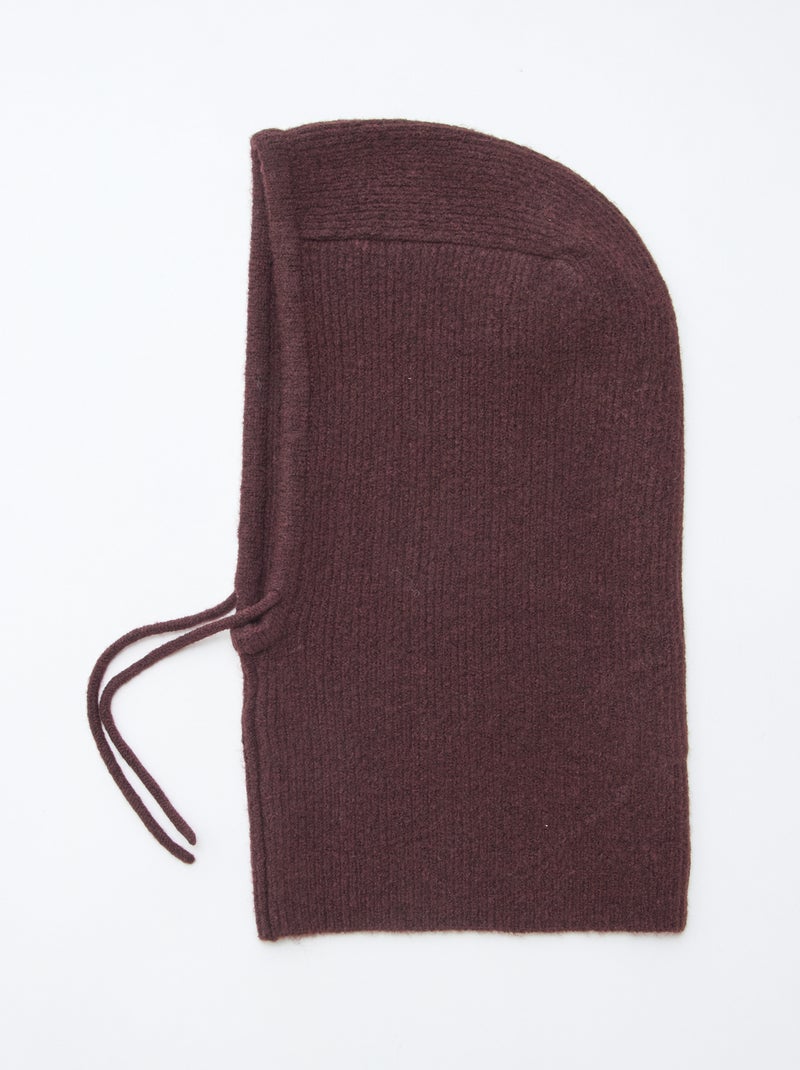 Cagoule maillée unie - Rouge - Femme - 12.00€ - Kiabi