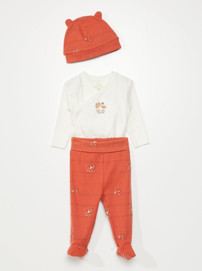 Disney-setje: rompertje + legging + muts - 3-delig - simba - 15.00€ - Kiabi