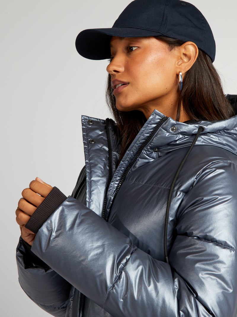 Donsjack van glanzende stof - GRIJS - Kiabi - 55.00€