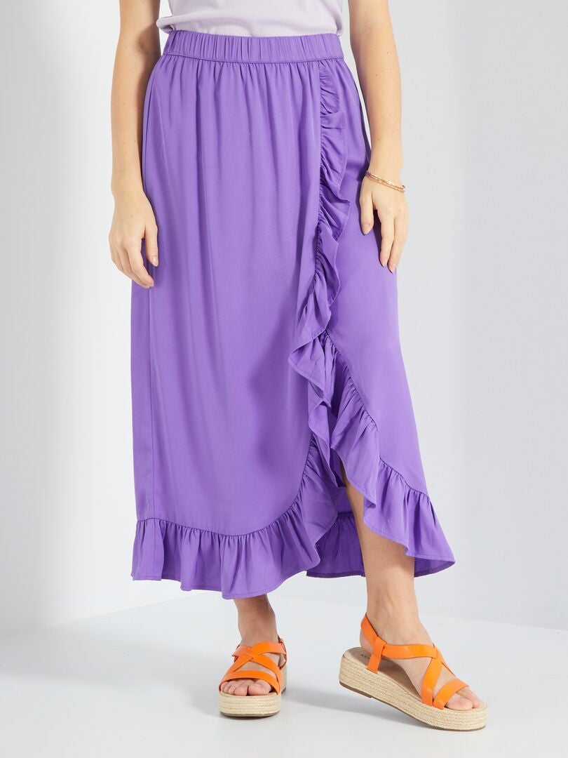 Effen halflange rok - PAARS - Kiabi - 18.00€