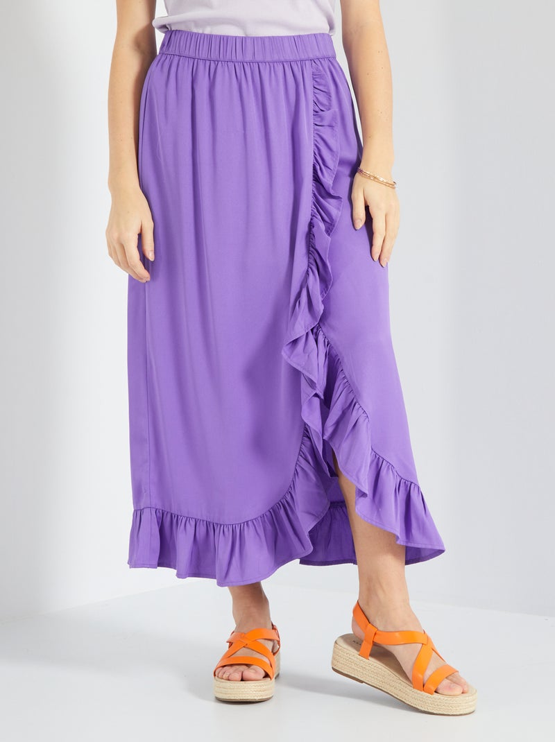 Effen halflange rok - PAARS - Kiabi - 18.00€