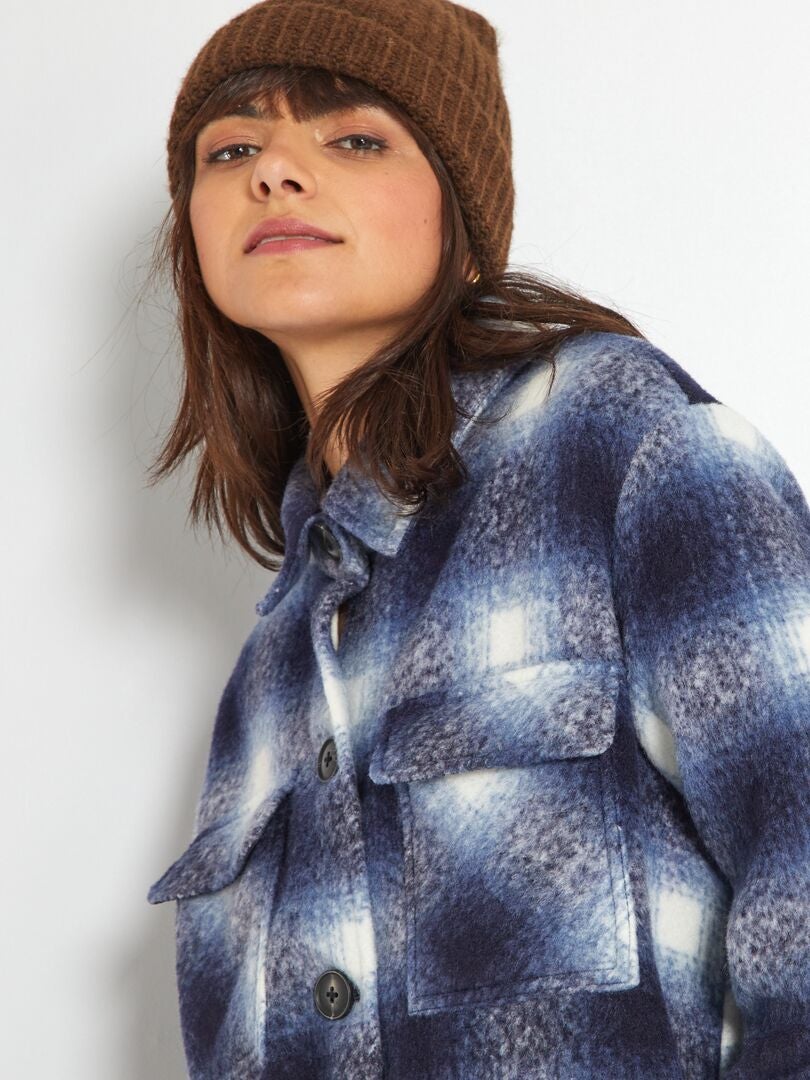 Flanellen overhemd met ruitjes - blauw geruit - Kiabi - 35.00€