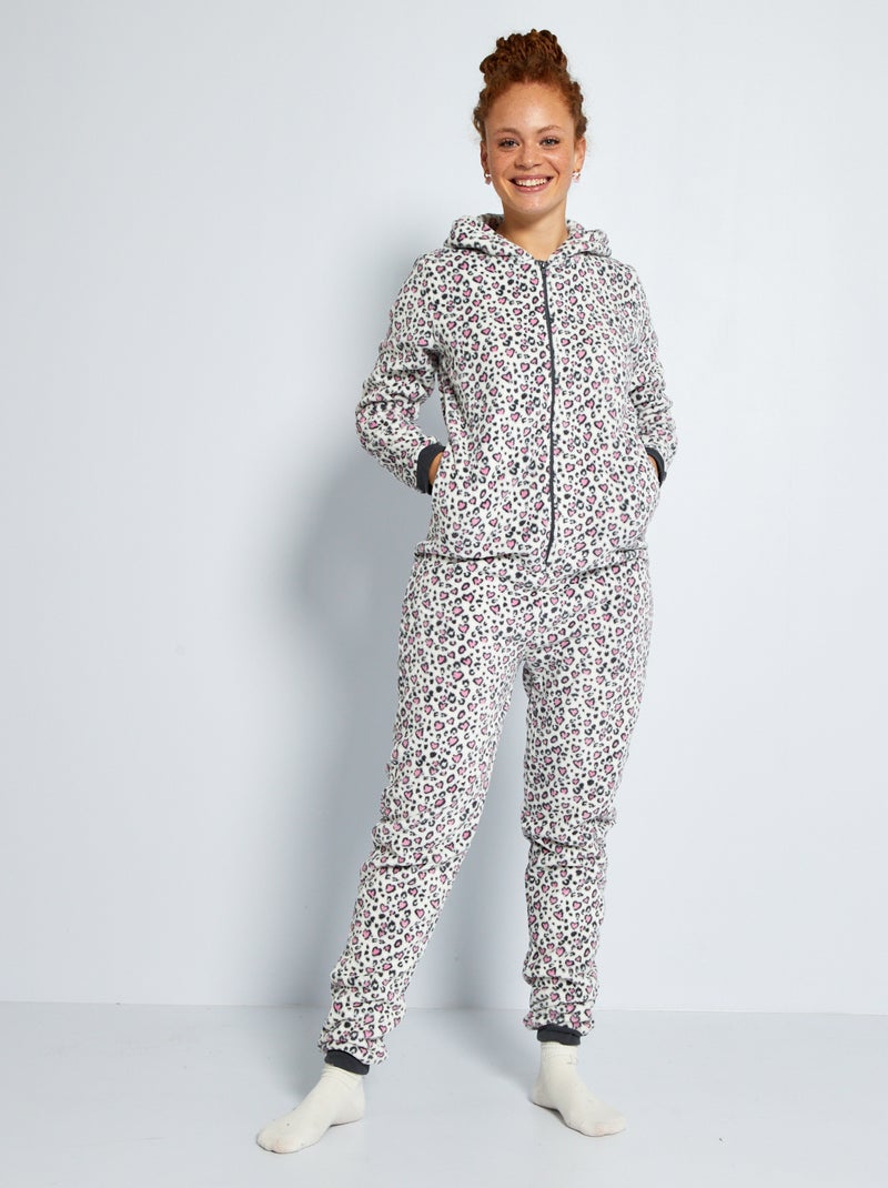 Fleece pyjamapak met luipaardprint - BIEGE - Kiabi - 19.00€
