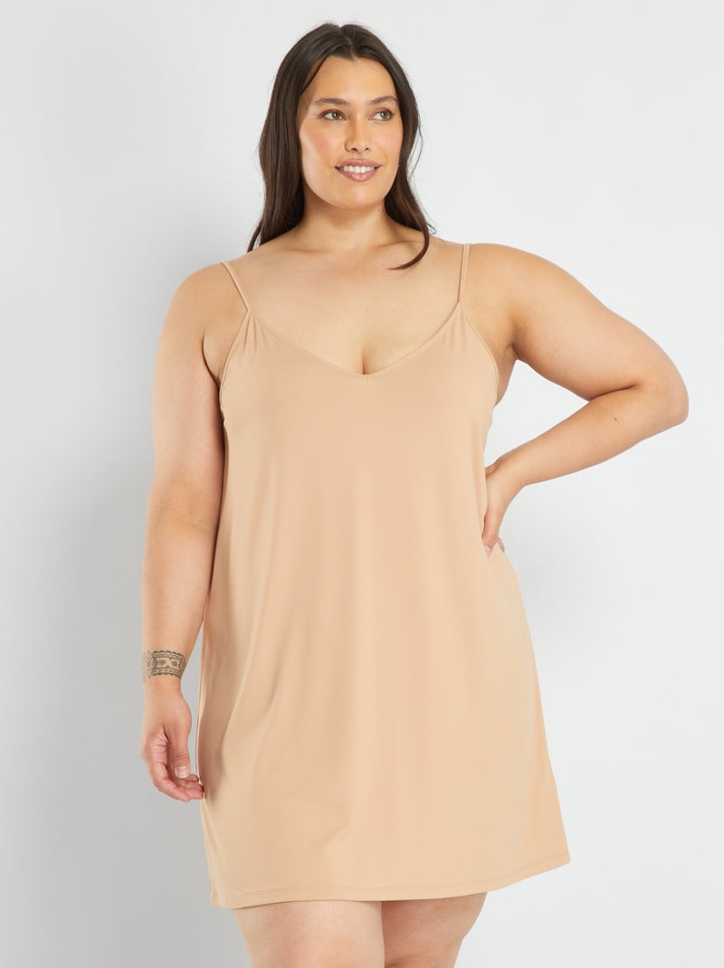 Fond de robe à glisser sous vos robes - Beige - Grandes tailles - Femme ...