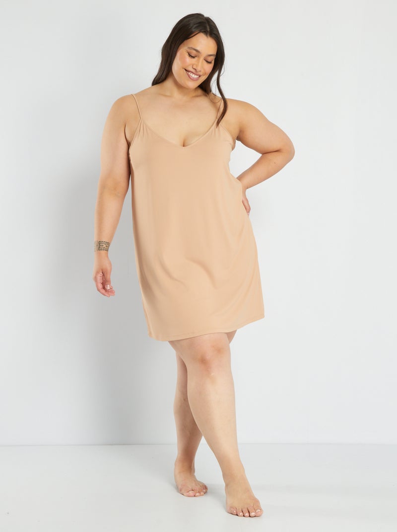 Fond de robe à glisser sous vos robes - Beige - Grandes tailles - Femme ...