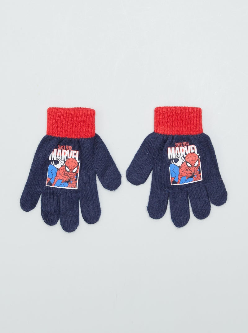 Gants en maille 'Spider-Man' 'Marvel' - Bleu - Kiabi - 4.00€