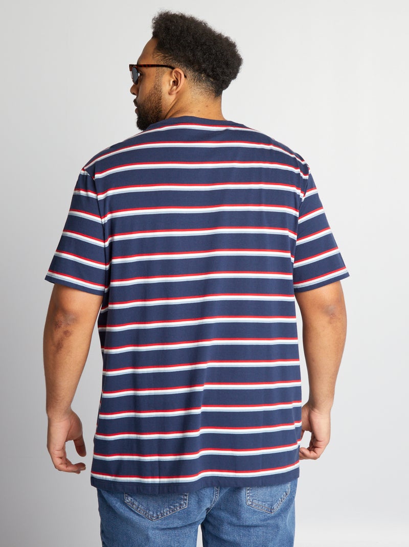 Gestreept T-shirt - BLAUW - Kiabi - 12.00€