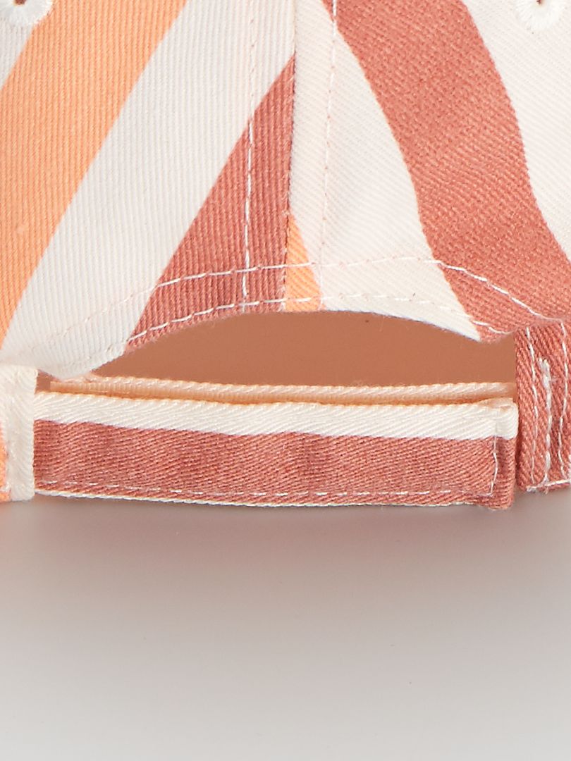 Gestreepte stoffen pet - roze - Kiabi - 6.00€