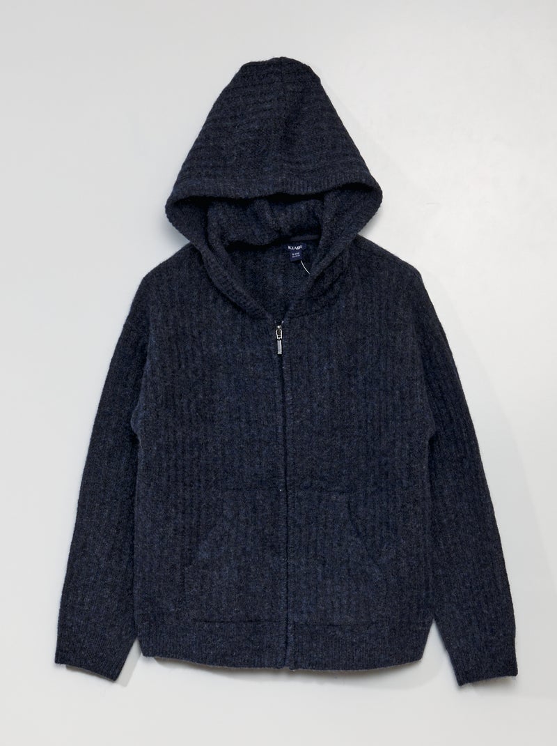 Gilet en maille tricot - Bleu - Kiabi - 15.00€