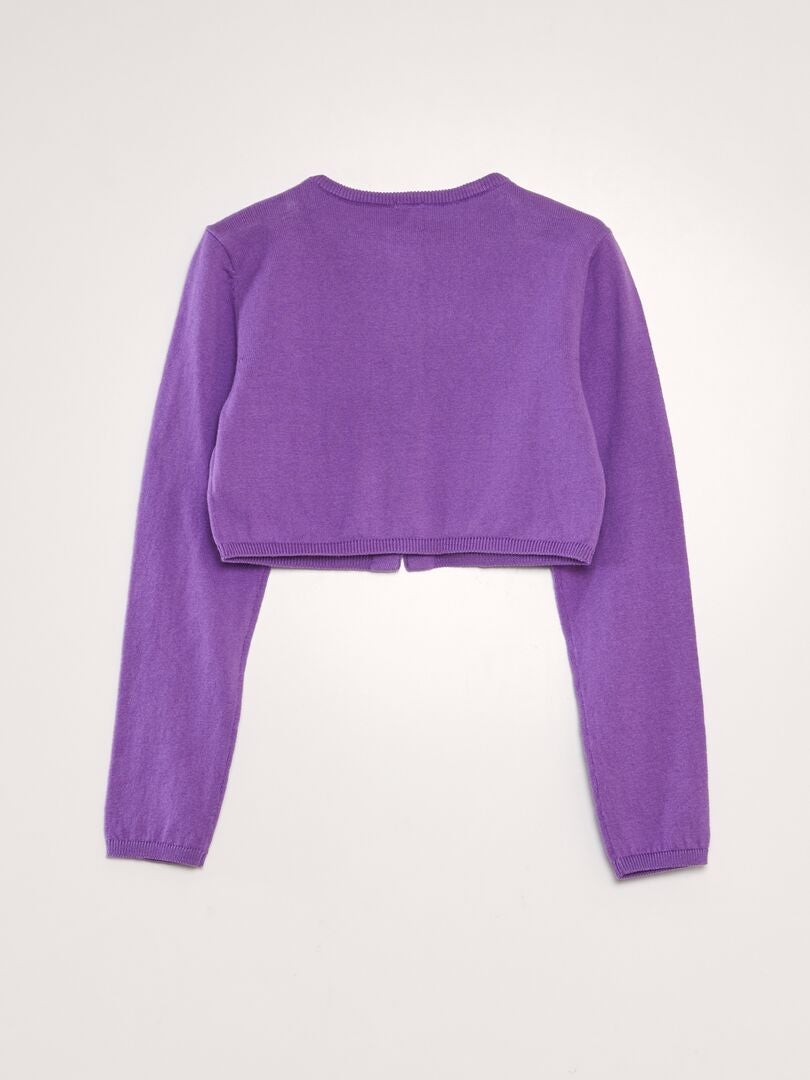 Gilet type boléro - Violet - Kiabi - 8.00€