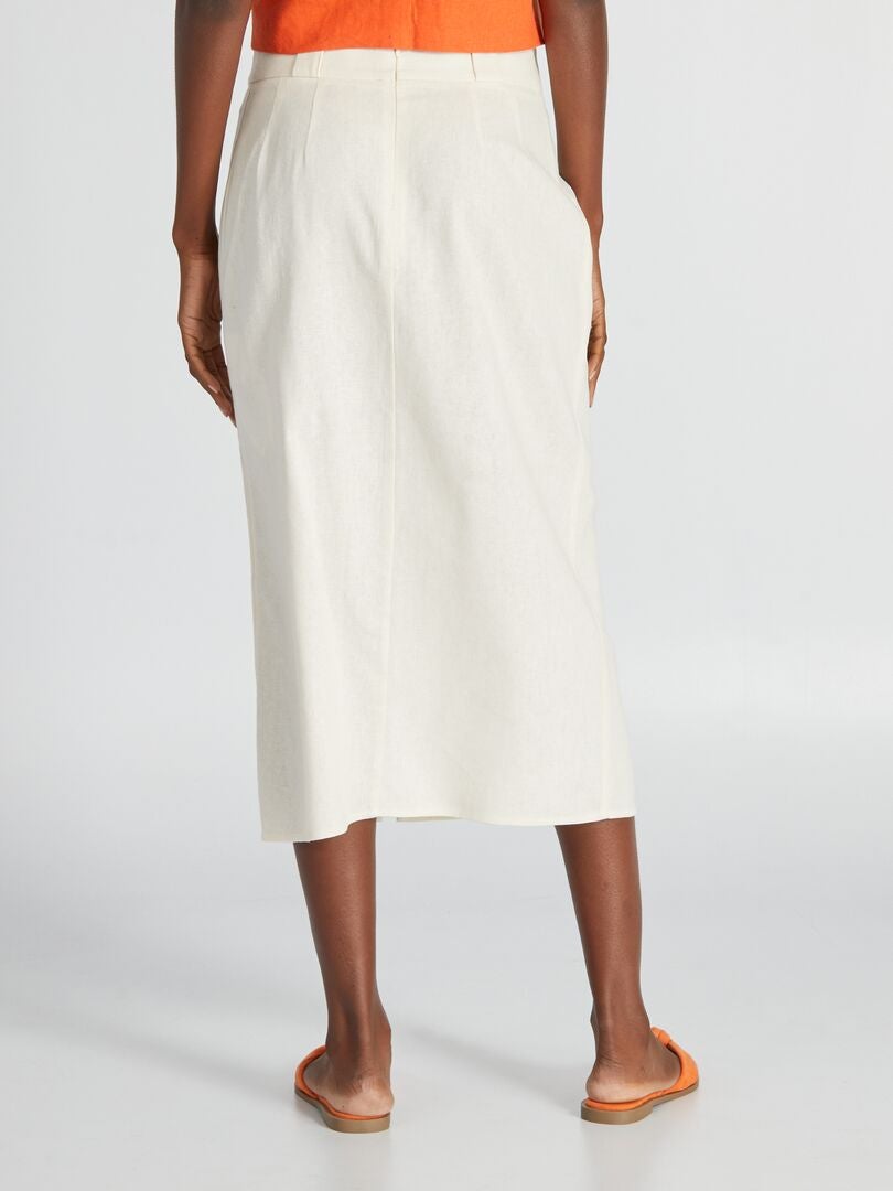 Halflange, rechte rok - WIT - Kiabi - 22.00€