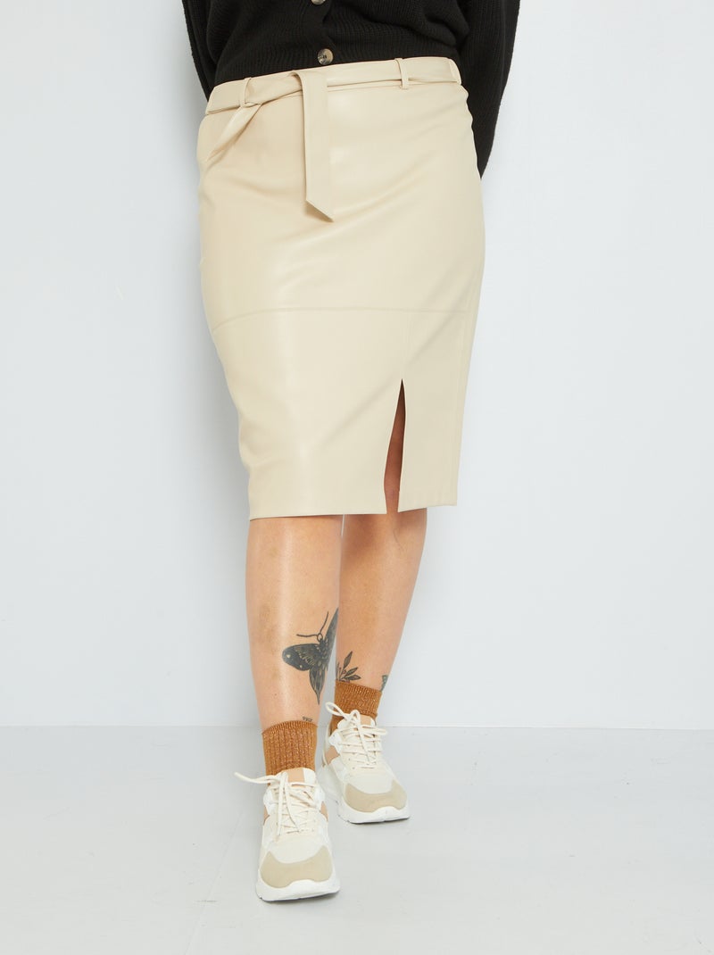 Halflange rok - beige crème - Kiabi - 25.00€