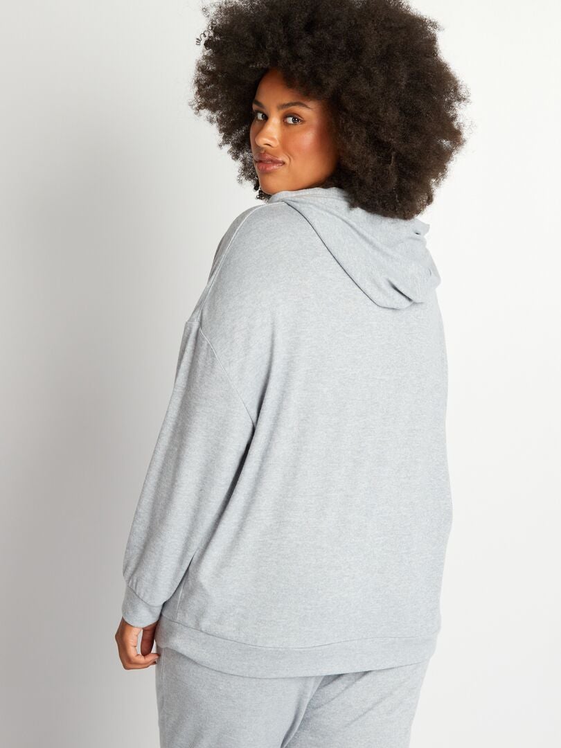 Haut de pyjama maille douce - Sweat - Bleu/gris - Kiabi - 16.00€