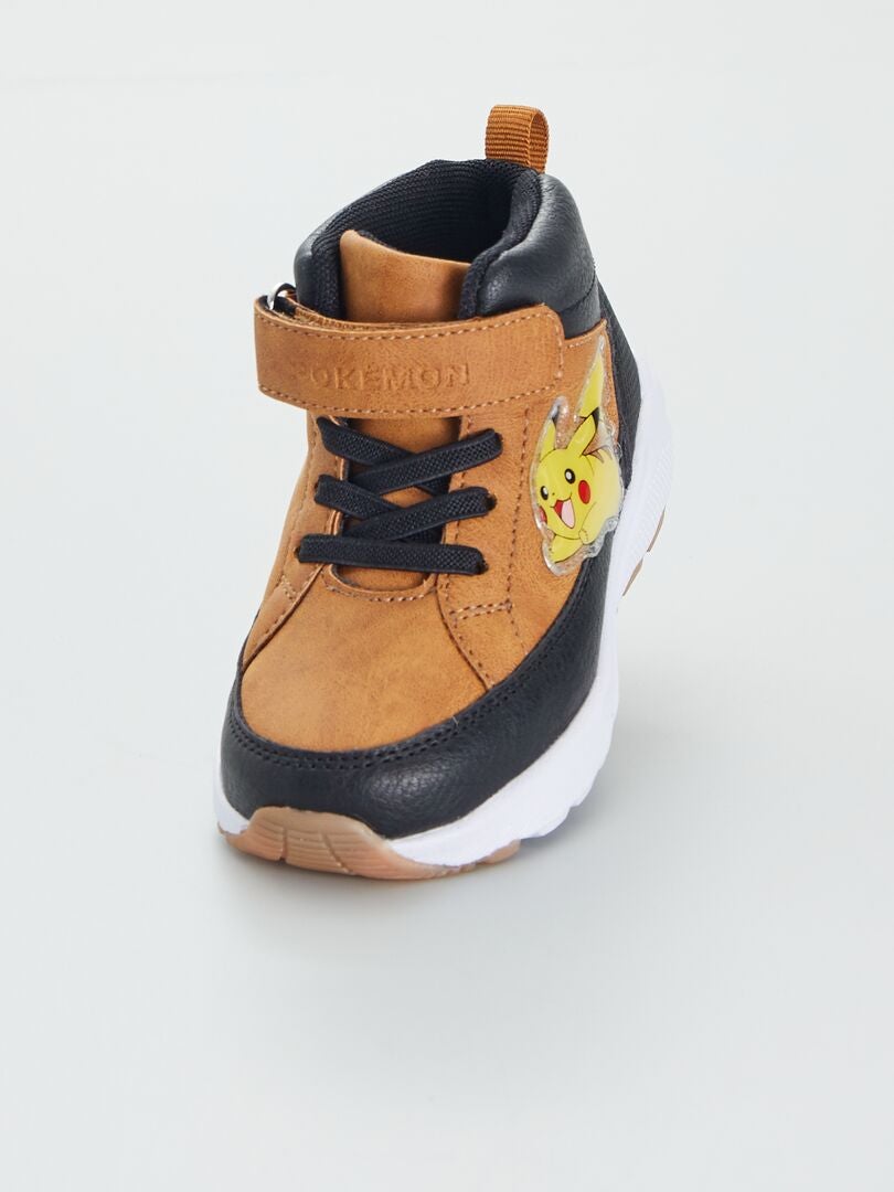 Imitatieleren Pokemon-boots met Pikachu-print - BRUIN - Kiabi - 32.00€