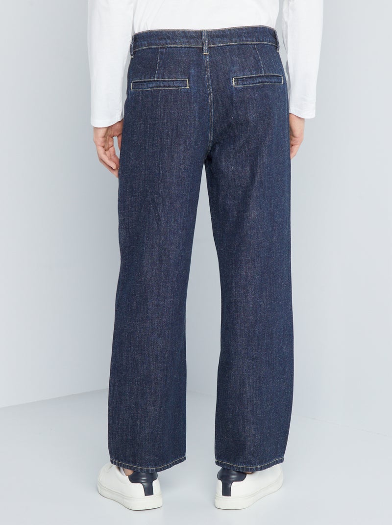 Jean droit denim x chanvre - Bleu - Kiabi - 30.00€