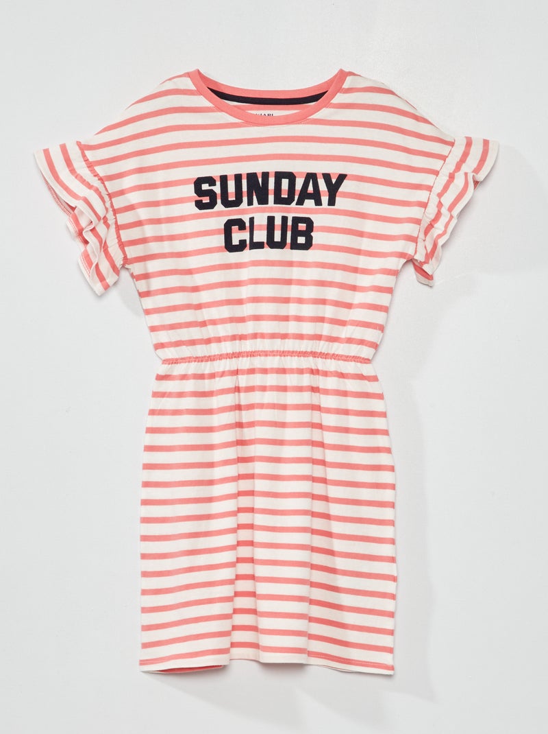 Jersey jurk met strepen - ROSE - 7.00€ - Kiabi