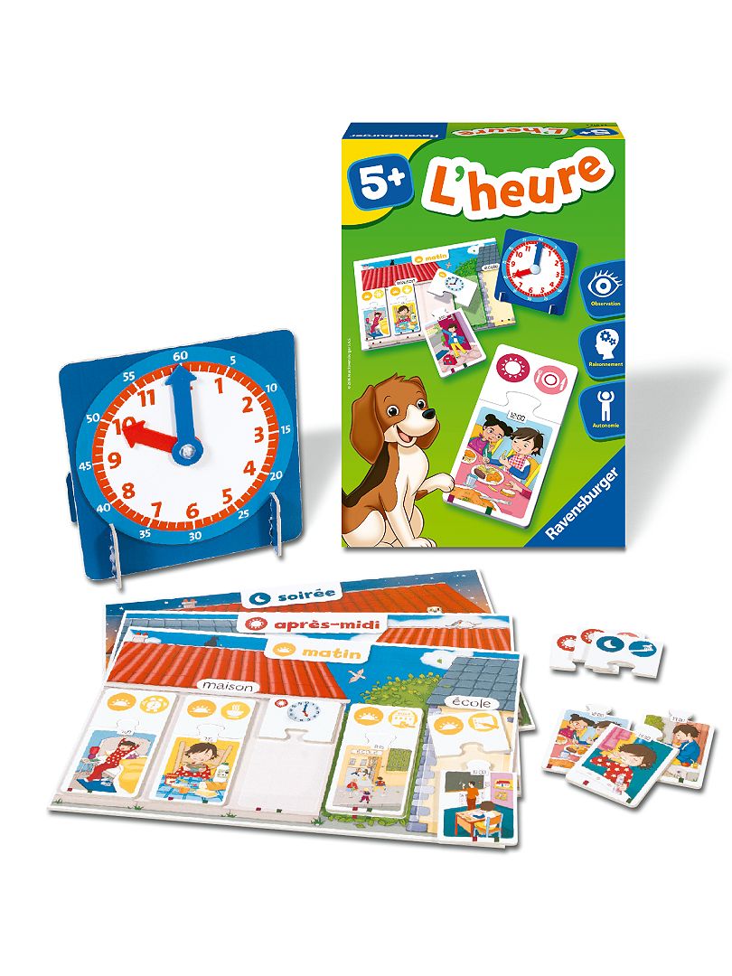 Jeu pour apprendre à lire l'heure - multicolore - Kiabi - 9.00€