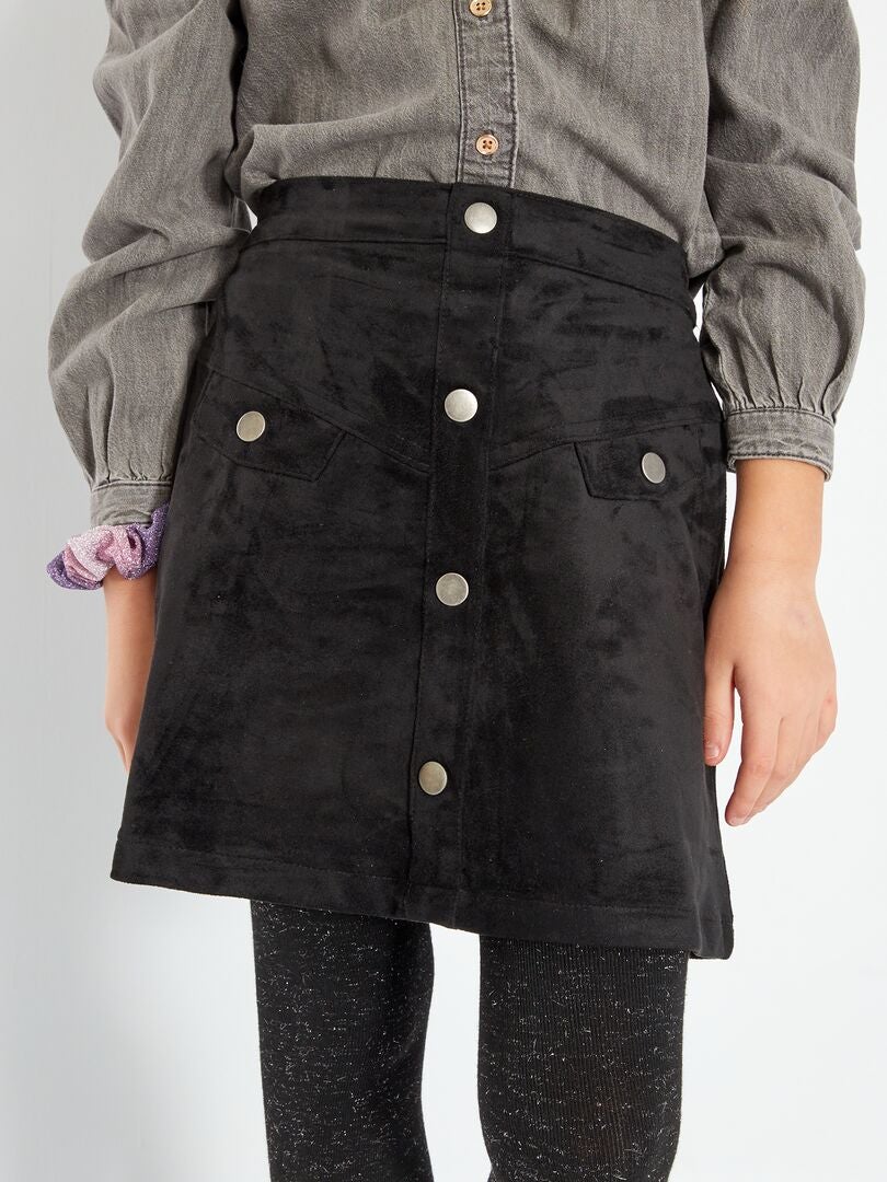 Jupe en daim - noir - Kiabi - 12.00€
