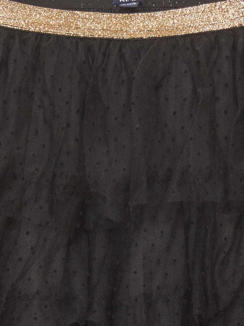 Jupe en tulle motif à pois - Noir - 11.00€ - Kiabi