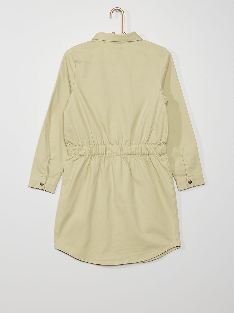 Katoenen hemdjurk - beige - Kiabi - 13.00€