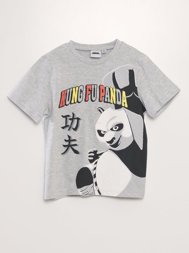 Korte pyjama met 'Kung Fu Panda'-print - 2-delig - GRIJS - Kiabi - 13.00€