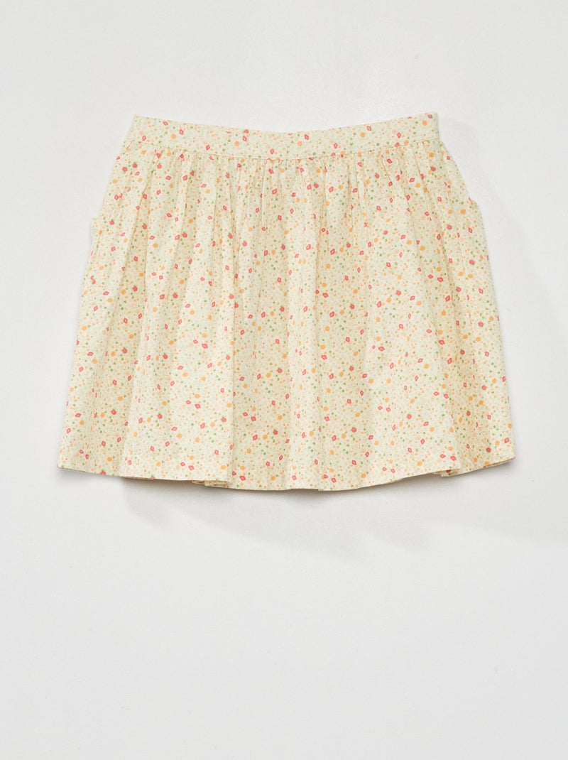 Korte rok met knoopsluiting - WIT - Kiabi - 10.00€