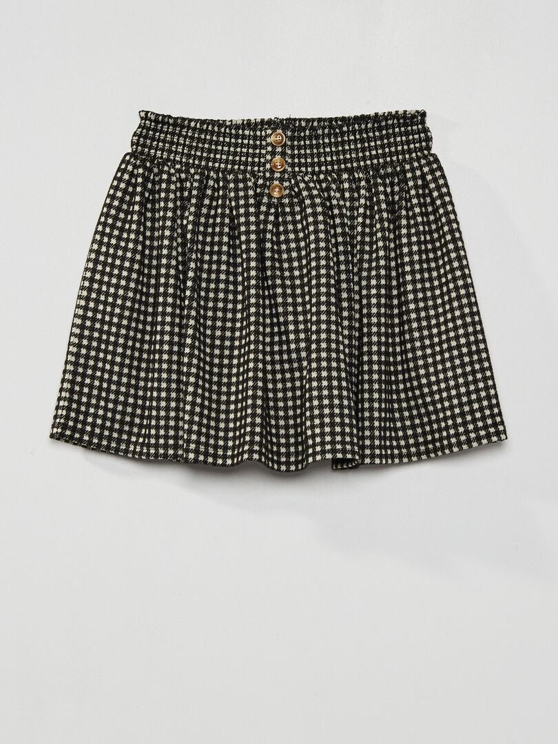 Korte rok met Schotse ruitjes - ZWART - Kiabi - 9.00€