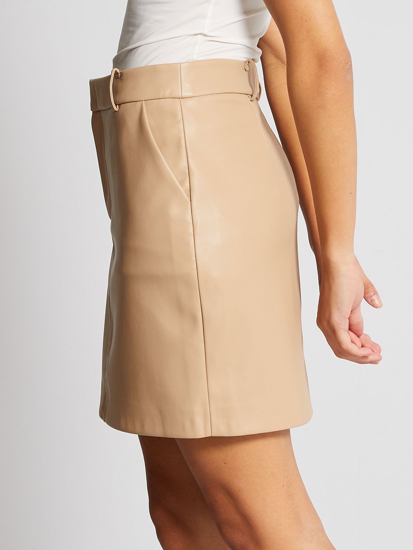 Korte rok van imitatieleer - WIT - Kiabi - 15.00€