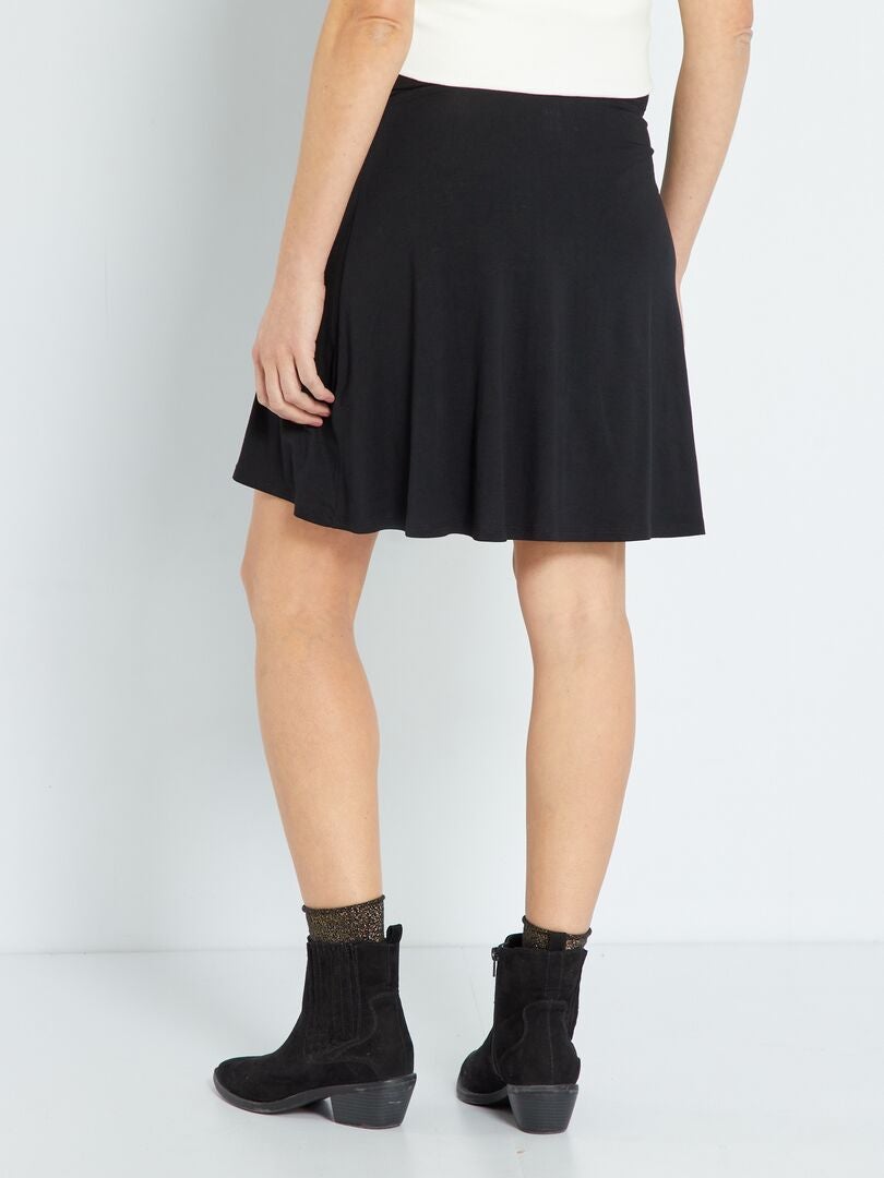 Korte rok van jerseystof - zwart - Kiabi - 10.00€