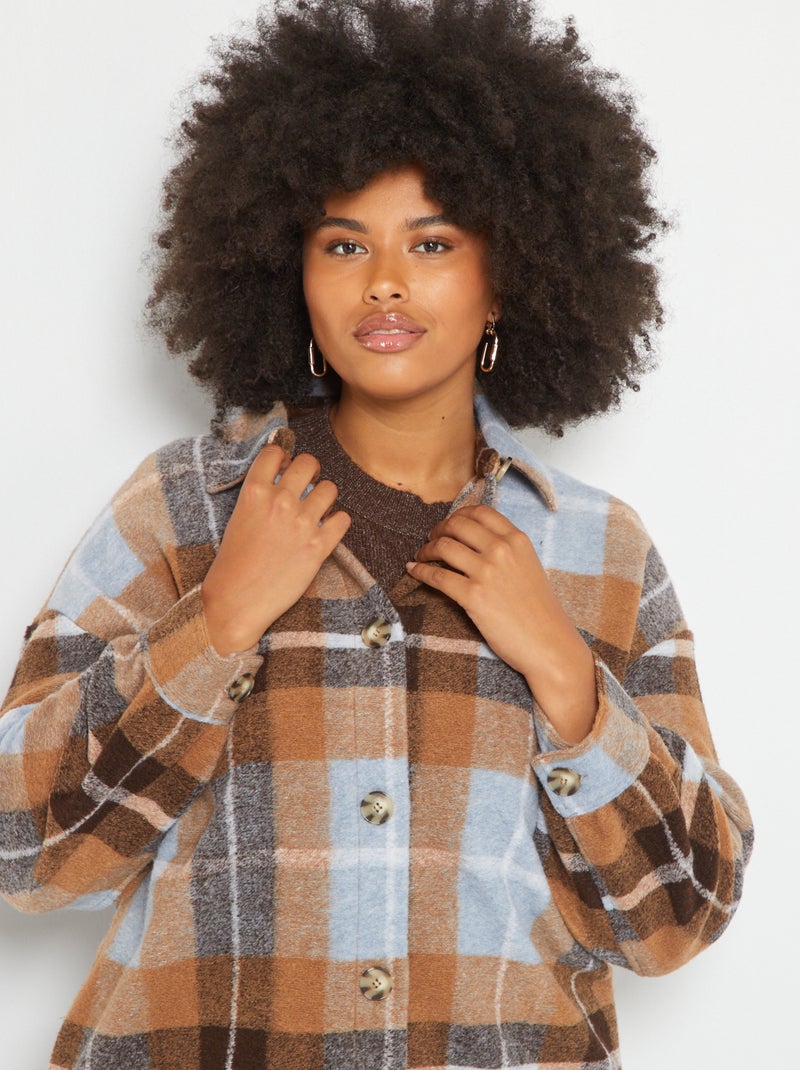 Lang, geruit overshirt - BRUIN - Kiabi - 60.00€