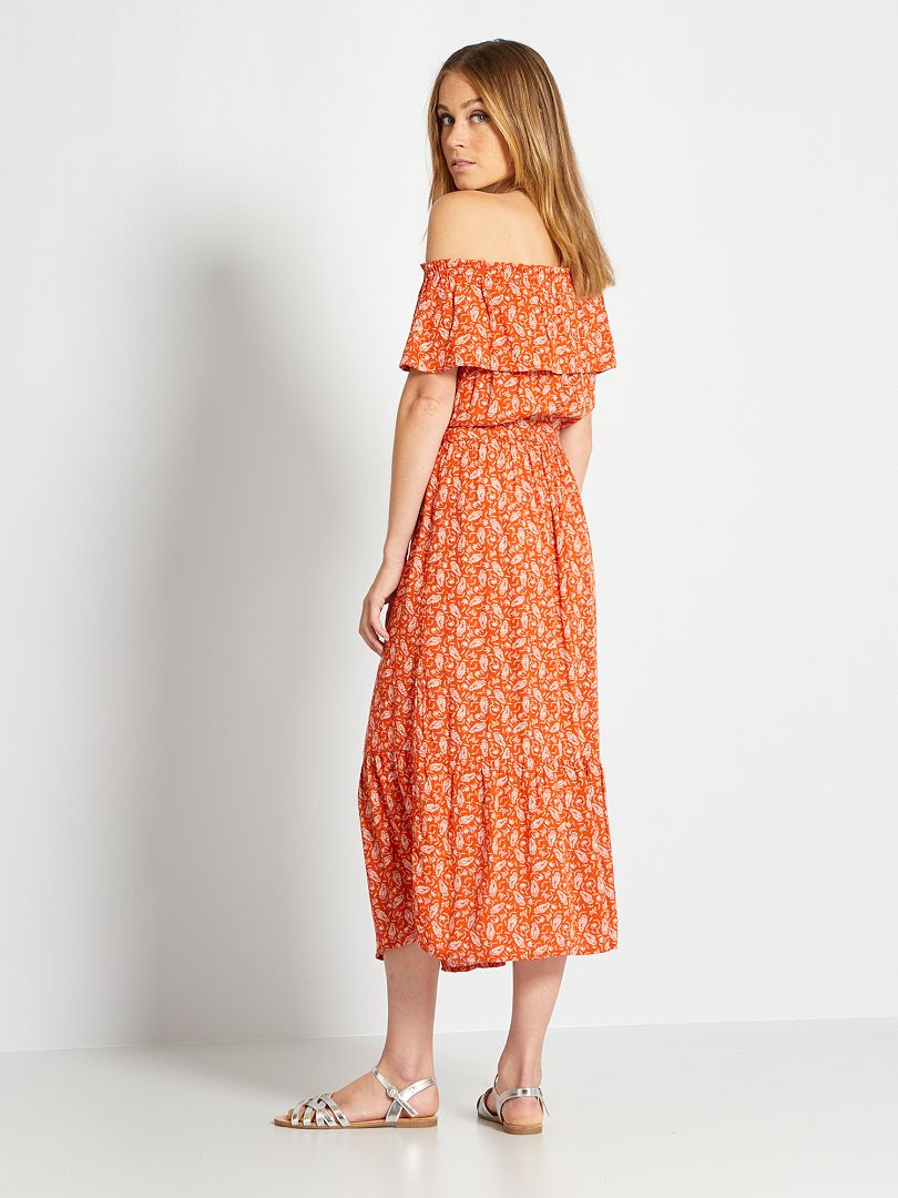 Lange jurk - ORANJE - Kiabi - 20.00€