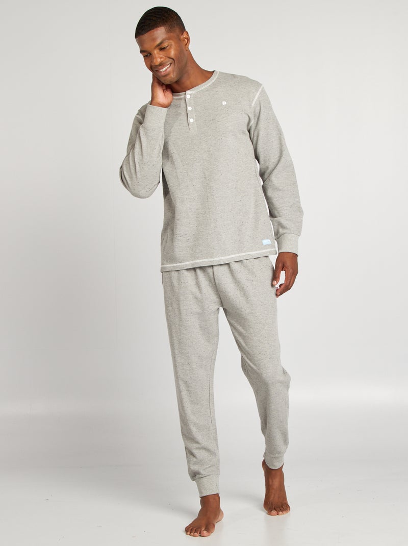 Lange, tweedelige pyjama - 2-delig - GRIJS - Kiabi - 24.00€