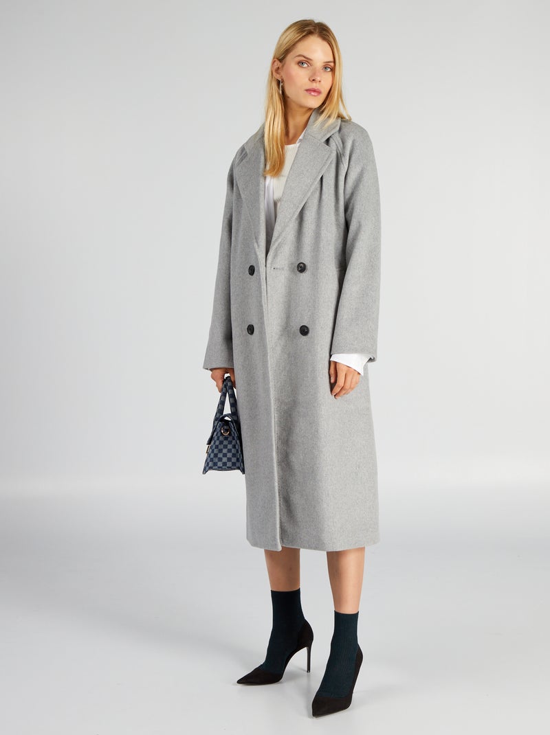 Lange wollen jas - GRIJS - Kiabi - 85.00€