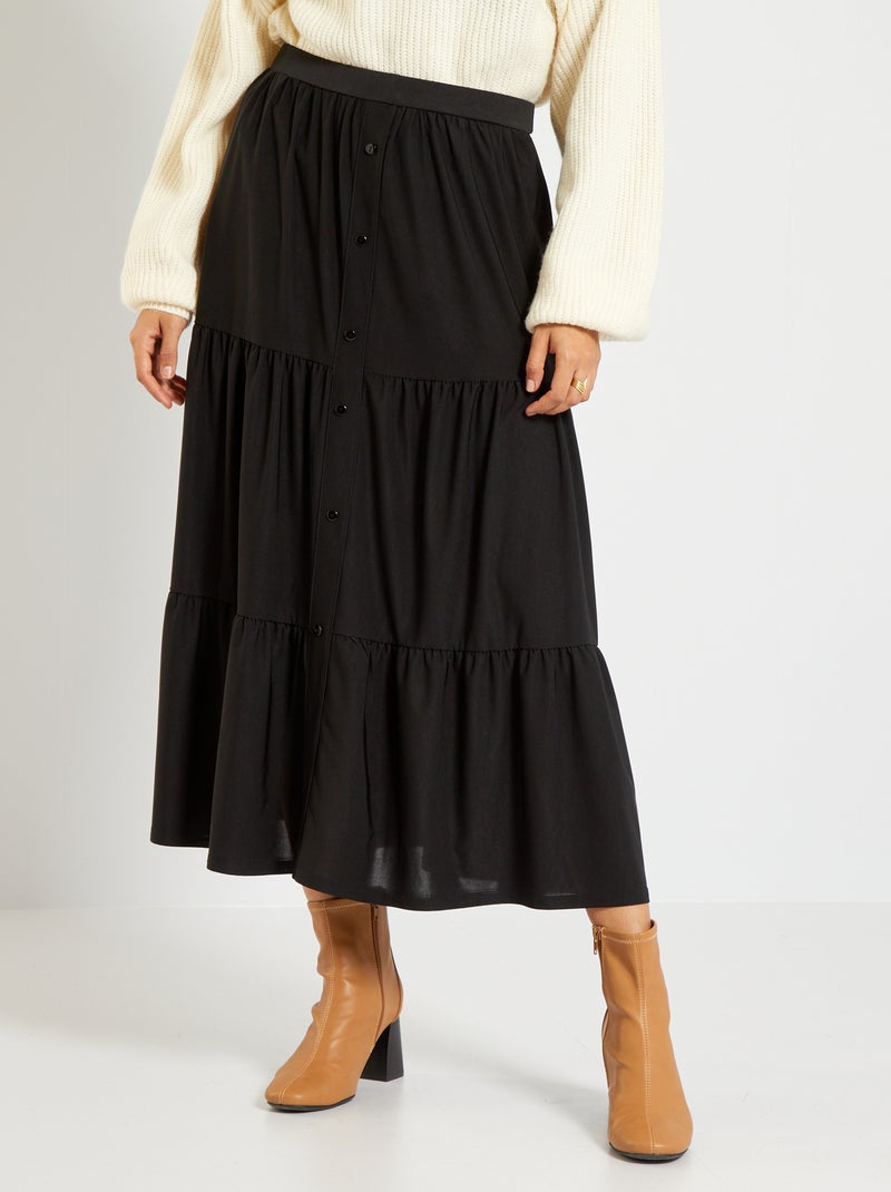 Lange, zwarte rok - zwart - Kiabi - 20.00€