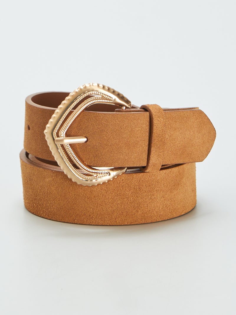 Leren riem met gesp - BRUIN - Kiabi - 14.00€