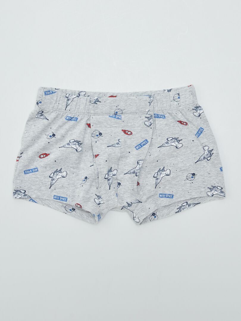 Lot de 2 boxers à scratchs - Facile à enfiler - Vert/gris - Kiabi - 14.00€
