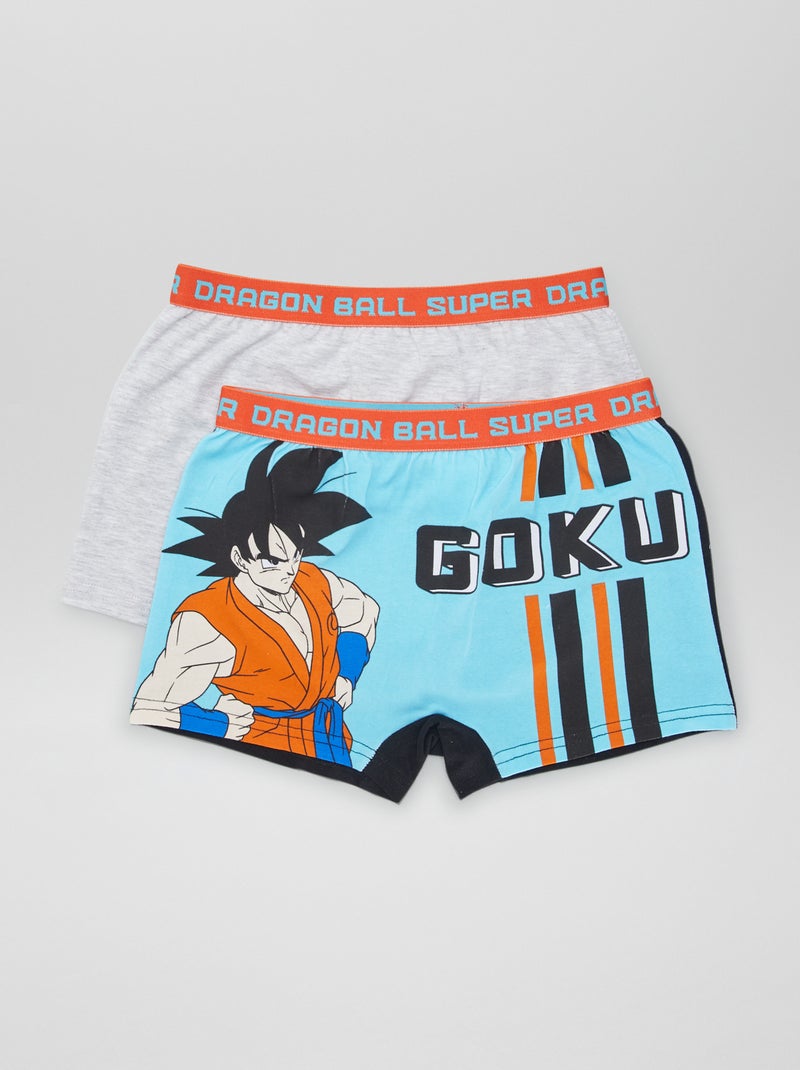 Lot de 2 boxers 'Dragon Ball Z' - Gris/turquoise - Kiabi - 8.00€