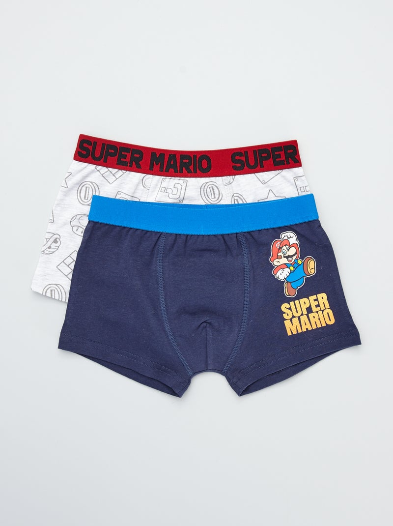 Lot de 2 boxers 'Super Mario' - Gris - Kiabi - 8.00€