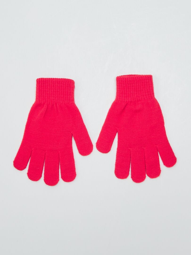 Lot de 2 paires de gants - Rouge - Kiabi - 3.50€