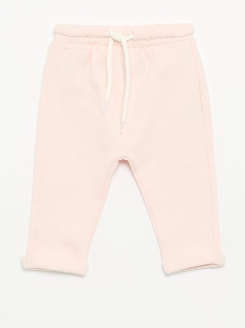 Lot de 2 pantalons forme sarouel en molleton - Rose - Bébé fille - 10. ...