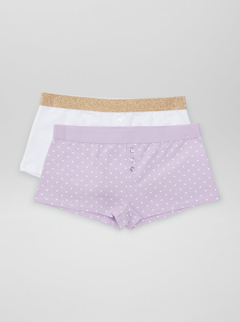 Lot de 2 shorties - Violet - Kiabi - 8.00€
