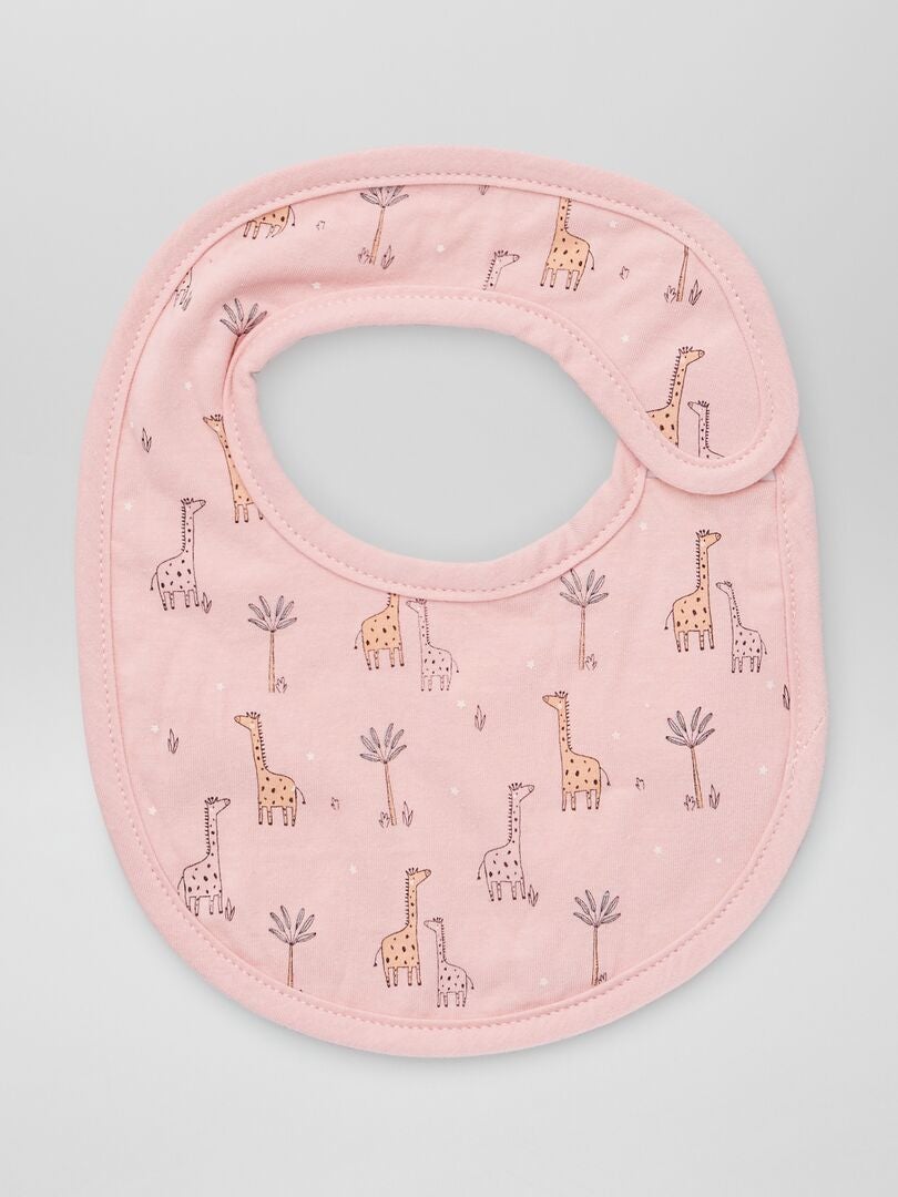 Lot de 3 bavoirs éponge forme ronde - ROSE - Kiabi - 6.00€