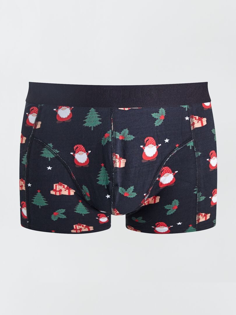 Lot de 3 boxers de Noël 'Produkt' - Bleu/vert/bordeaux - Kiabi - 19.00€